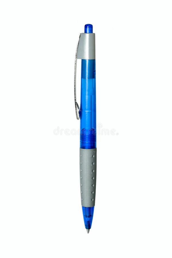 Blue Ball pen stock photo. Image of business, path, student - 6498792