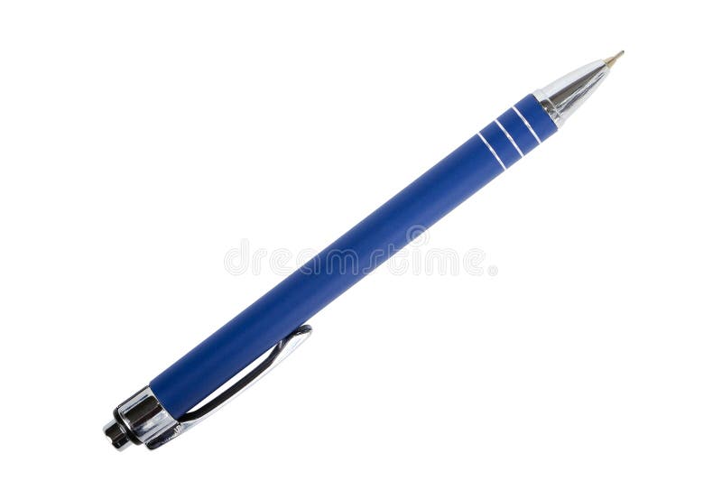A blue ball point pen stock image. Image of office, graphite - 30471131