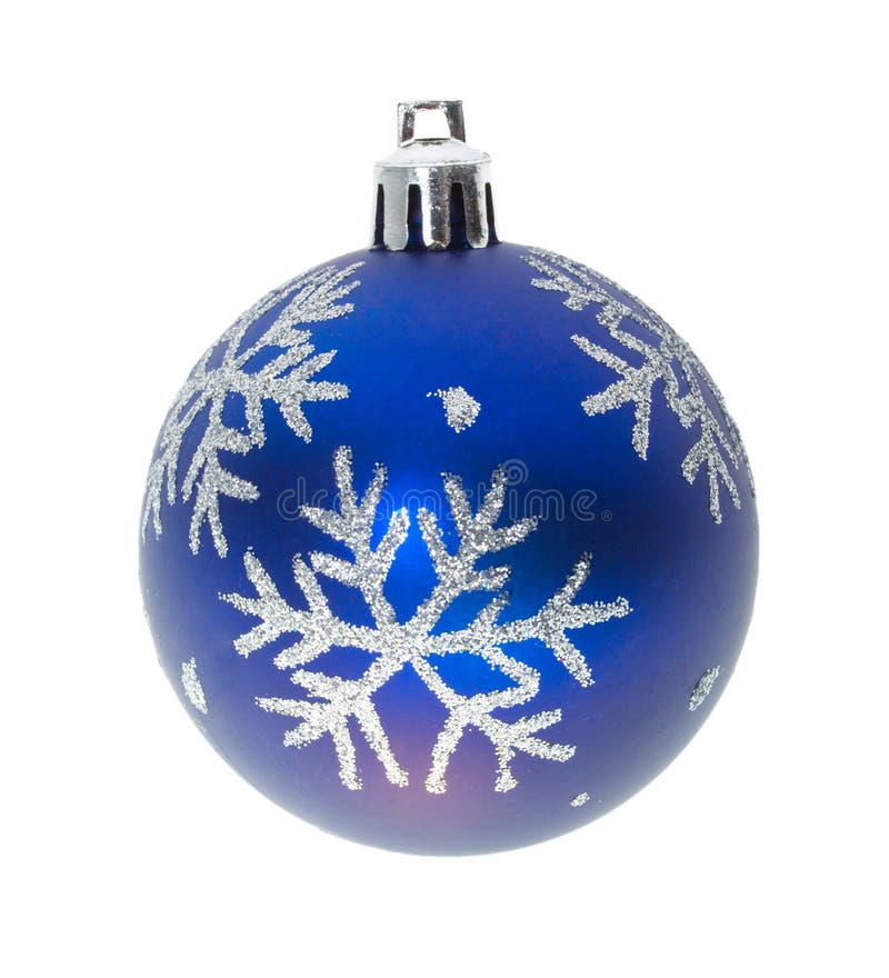 Blue ball with snowflakes stock photo. Image of blue - 16553584