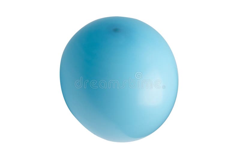 Blue Ballon Isolated on a White Background Stock Photo - Image of party ...