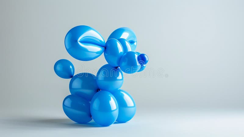 Blue Balloon Dog on a Light Background Stock Image - Image of light ...