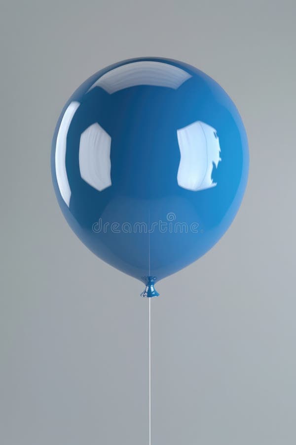 A Blue Balloon Drifting through the Air Stock Photo - Image of ...