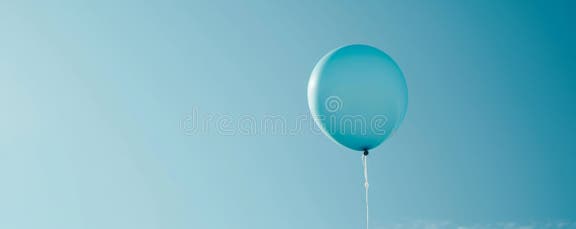 Blue Balloon Floating in the Air Stock Image - Image of generated ...