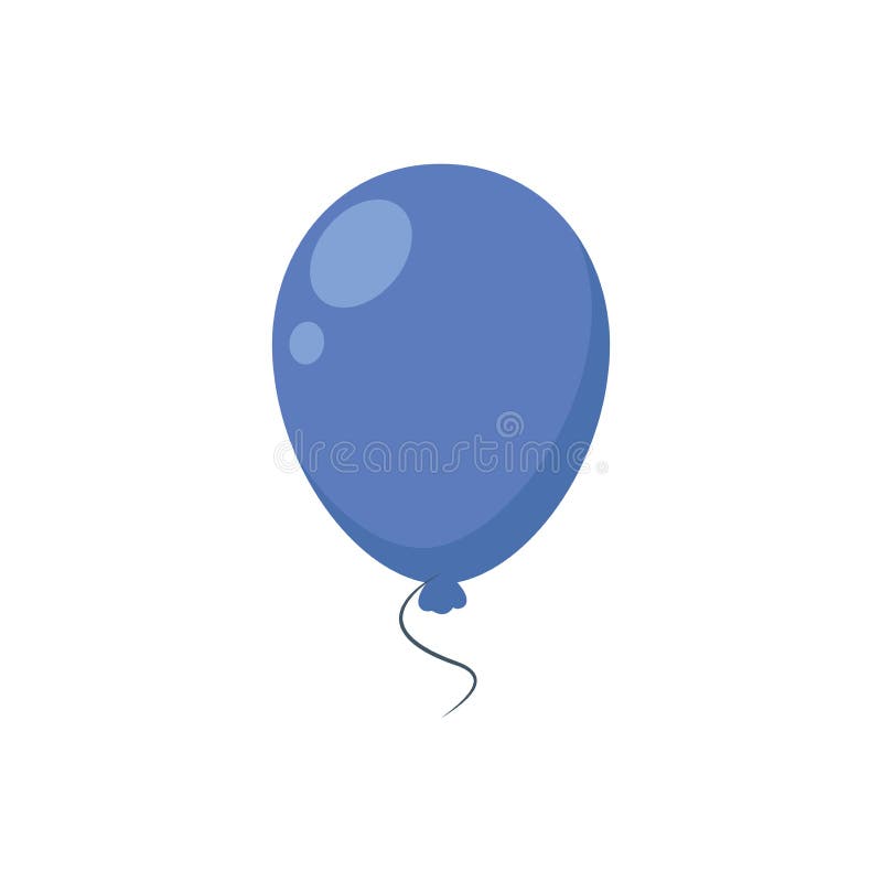 Blue balloon icon stock vector. Illustration of bright - 140962590