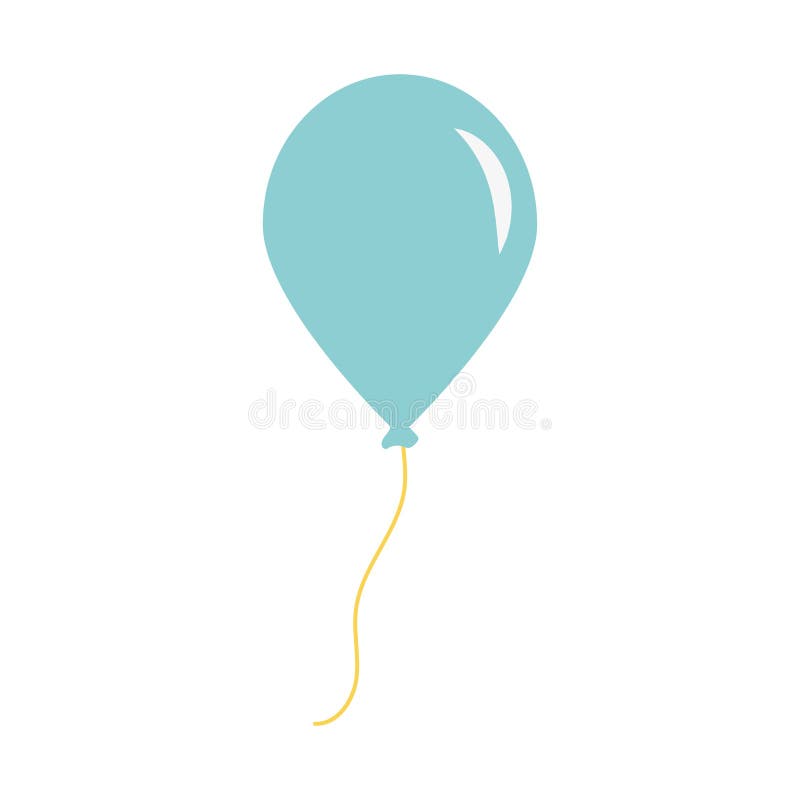 Blue balloon icon stock vector. Illustration of celebrate - 273191685