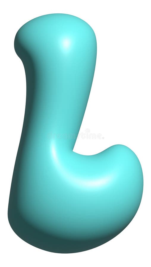 Blue Balloon Letter J Capital, 3D Alphabet Stock Illustration ...