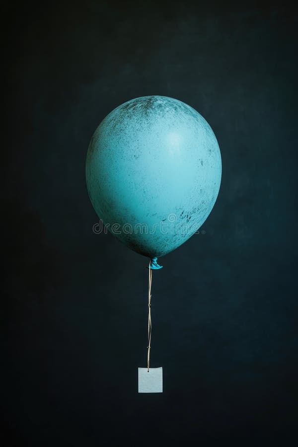 A Blue Balloon Tied To a String, Ready for Flight Stock Photo - Image ...