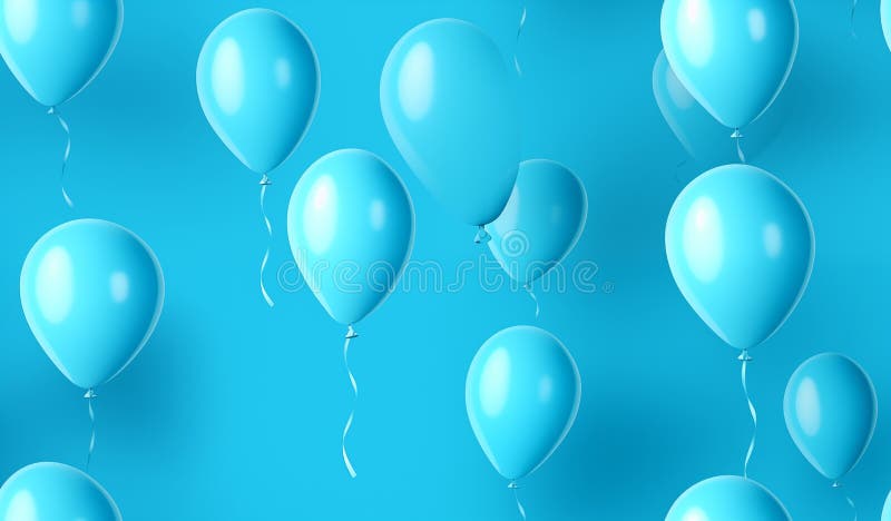 Blue Balloons Background. Concept for Party or Celebration Event ...