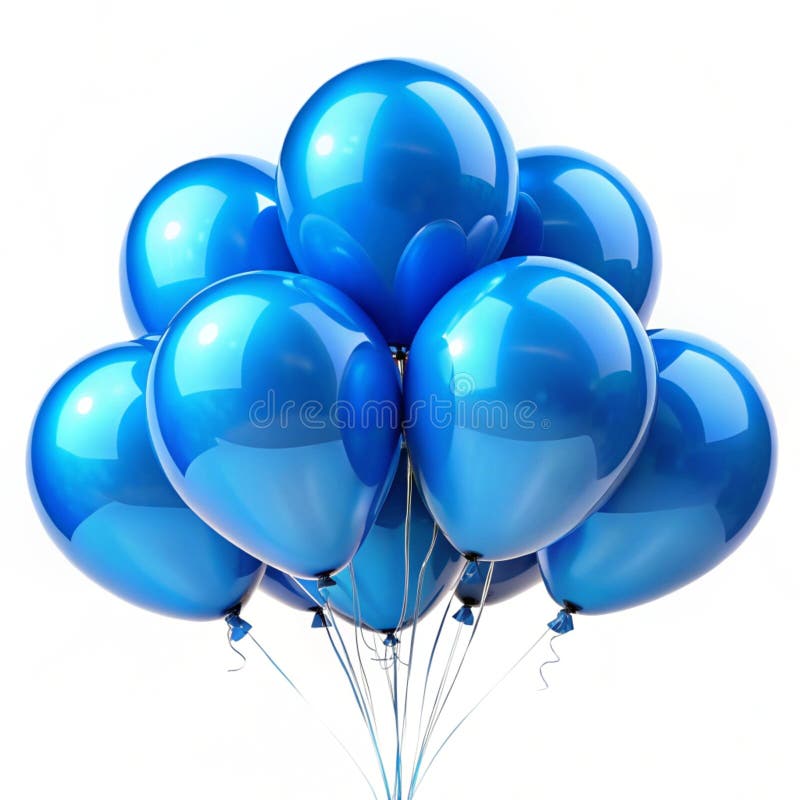 Blue balloons stock illustration. Illustration of kids - 361160894