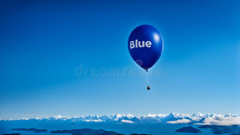 Blue Balloons with a Blue Monday Theme Stock Illustration ...