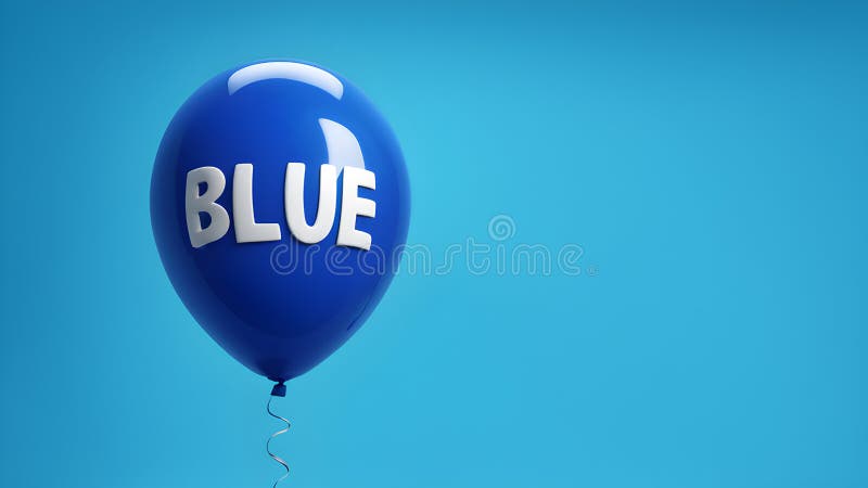 Blue Balloons with a Blue Monday Theme Stock Illustration ...