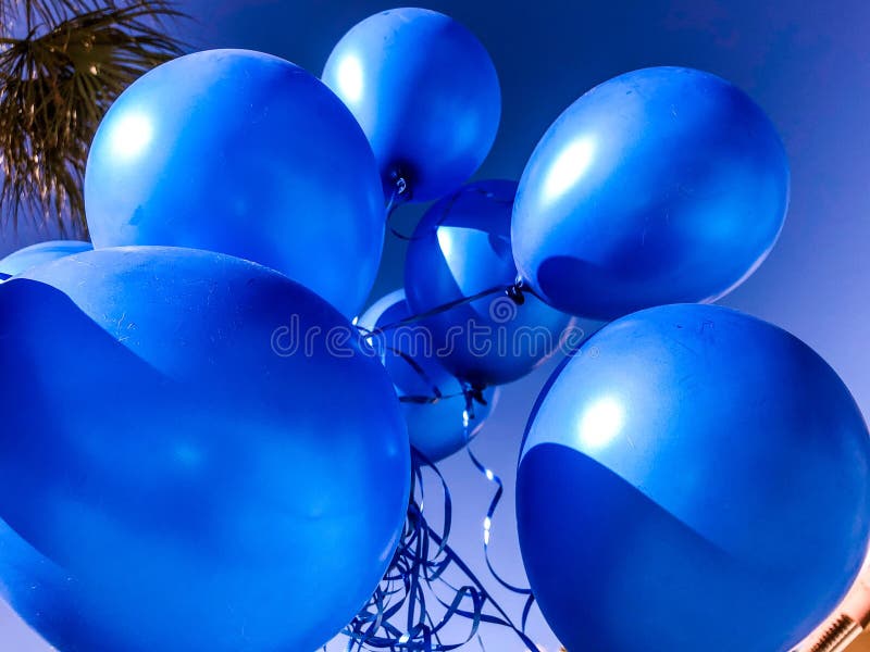 Blue Balloons stock image. Image of abstract, fiesta - 104220083