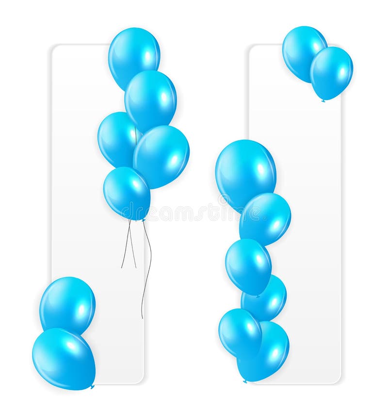 Blue Balloons, Vector Illustration Stock Vector - Illustration of ...