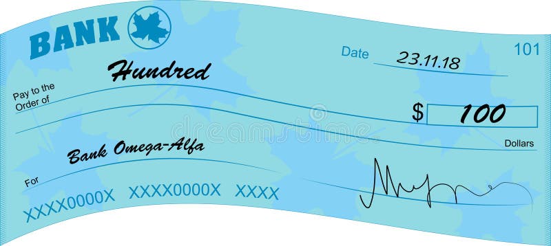 Bank check stock illustration. Illustration of cheque - 111560721