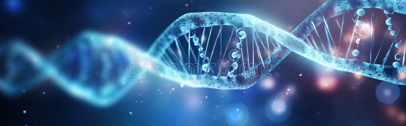 Abstract DNA Helix Banner stock illustration. Illustration of gene ...