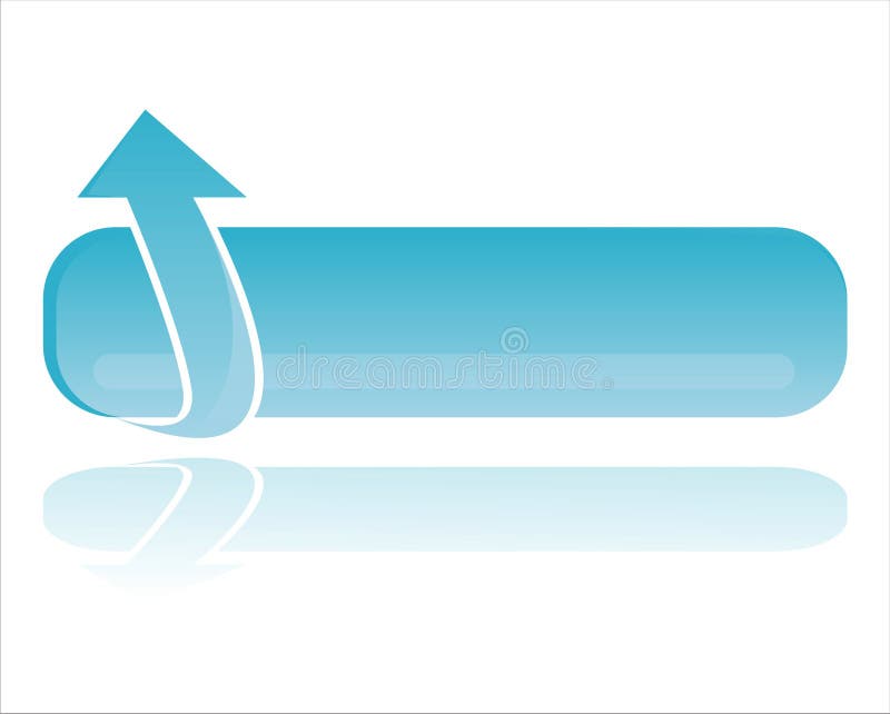 Blue banner with arrow stock vector. Illustration of button - 19636866