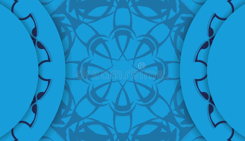 Blue Banner with Greek Pattern and Place for Text Stock Vector ...