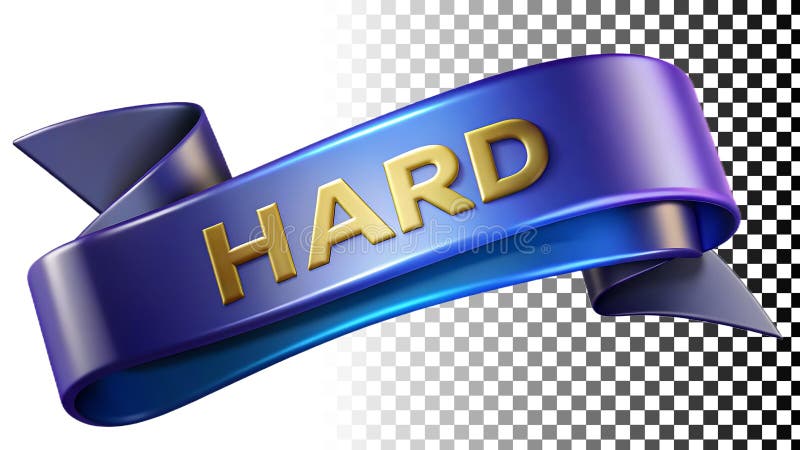 Hard Banner, Challenge and Difficulty Message Illustration Design Png ...