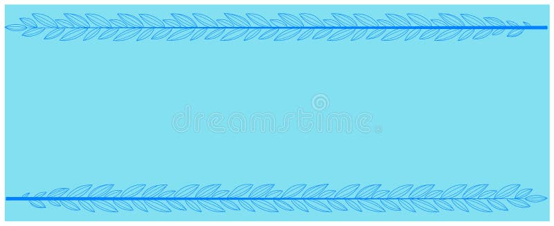 Blue Banner with Leaves Winter Stock Illustration - Illustration of ...