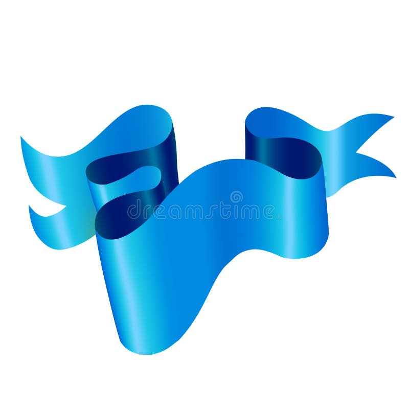 Blue banner ribbon stock vector. Illustration of blue - 78471329