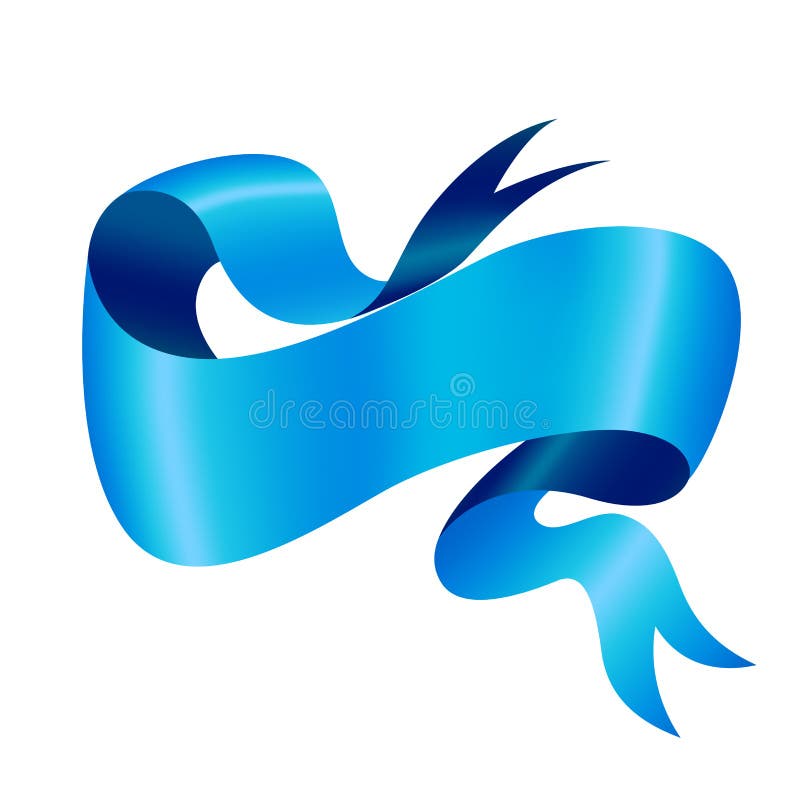 Blue banner ribbon stock vector. Illustration of blue - 78471329
