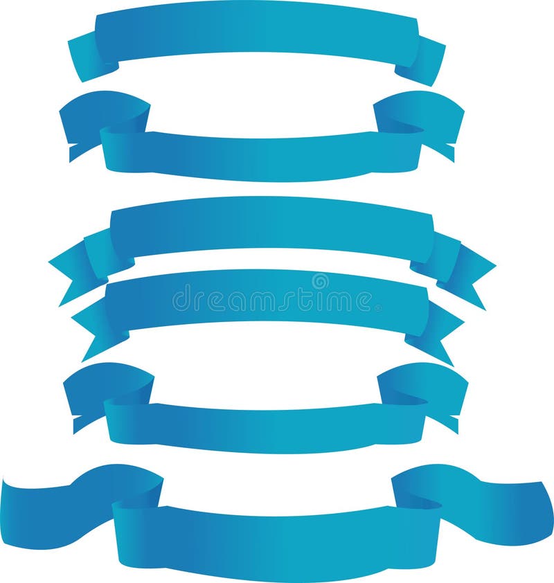Blue banners stock vector. Illustration of logo, decorative - 2406873
