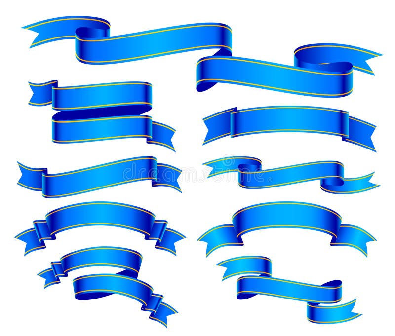 Blue banners stock vector. Illustration of message, collection - 17767747