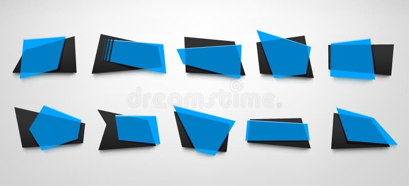 Blue banners set stock vector. Illustration of sale - 102304344