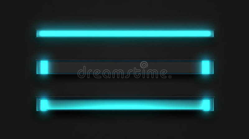 Blue Banners with Two Light Lines, Ideal for Various Signage or Display ...