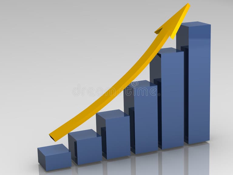 Blue bar chart stock illustration. Illustration of graph - 9412953