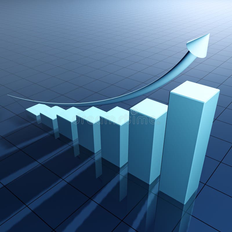 Growth & Progress Bar Chart Stock Vector - Illustration of concept ...