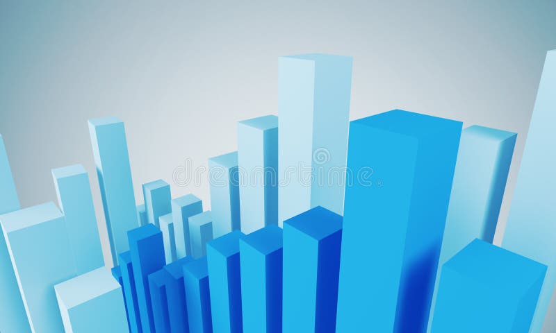 Blue bar chart graph stock illustration. Illustration of graphic - 77039325