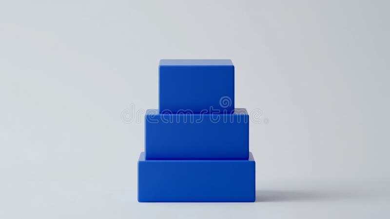 A Blue Bar Graph with Different Heights Displayed on a White Background ...
