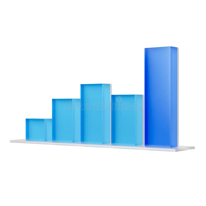 Blue Bar Graph Representation Stock Illustration - Illustration of ...