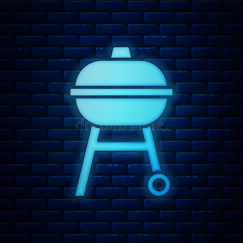 Blue Barbecue Grill Icon Isolated Seamless Pattern on Red Background ...