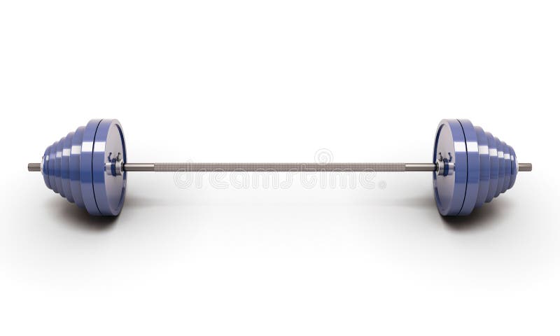 Blue barbell isolated stock illustration. Illustration of kilos - 52236580