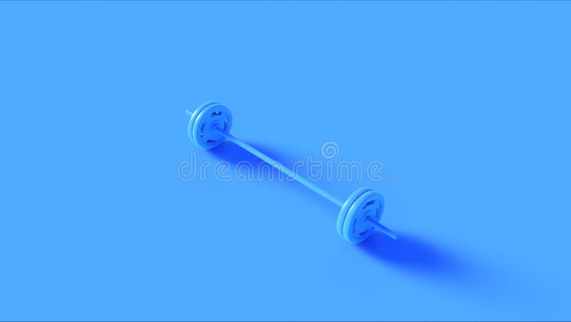 Blue barbell isolated stock illustration. Illustration of kilos - 52236580