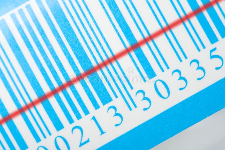 Blue Barcode with Laser Strip Stock Image - Image of digital, striped ...