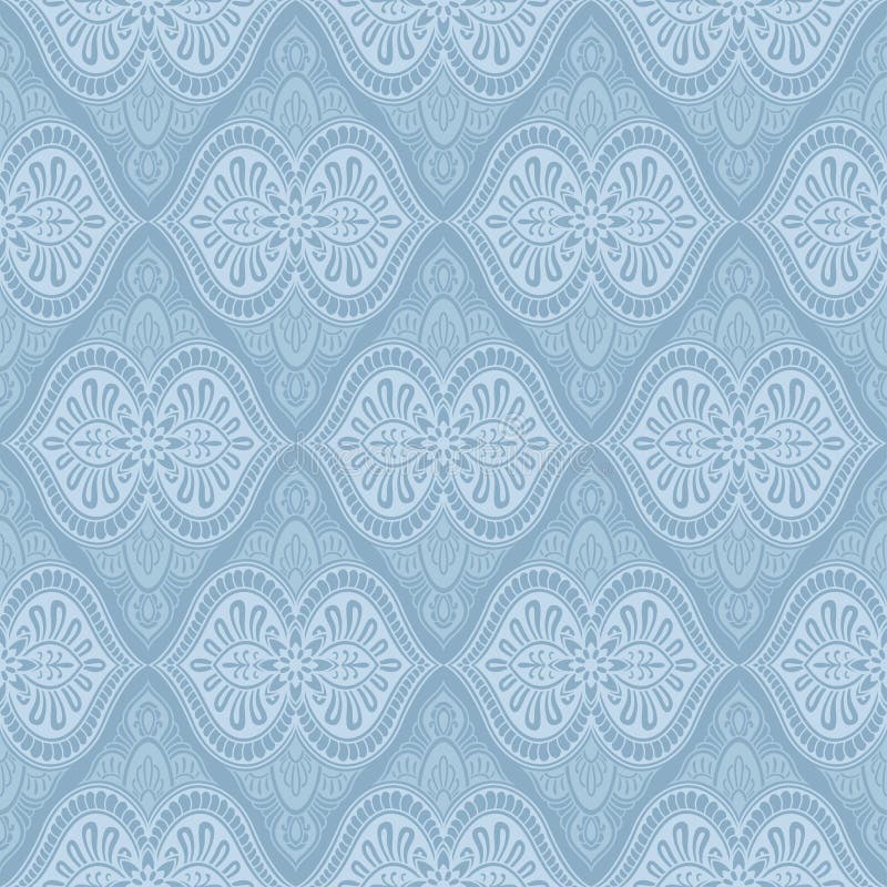 Blue Baroque Bright Pattern Stock Vector - Illustration of design ...