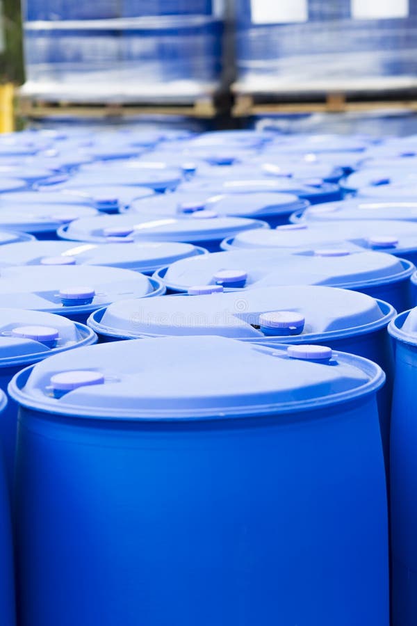 Blue Barrels stock photo. Image of drum, factory, cylinder - 70206508
