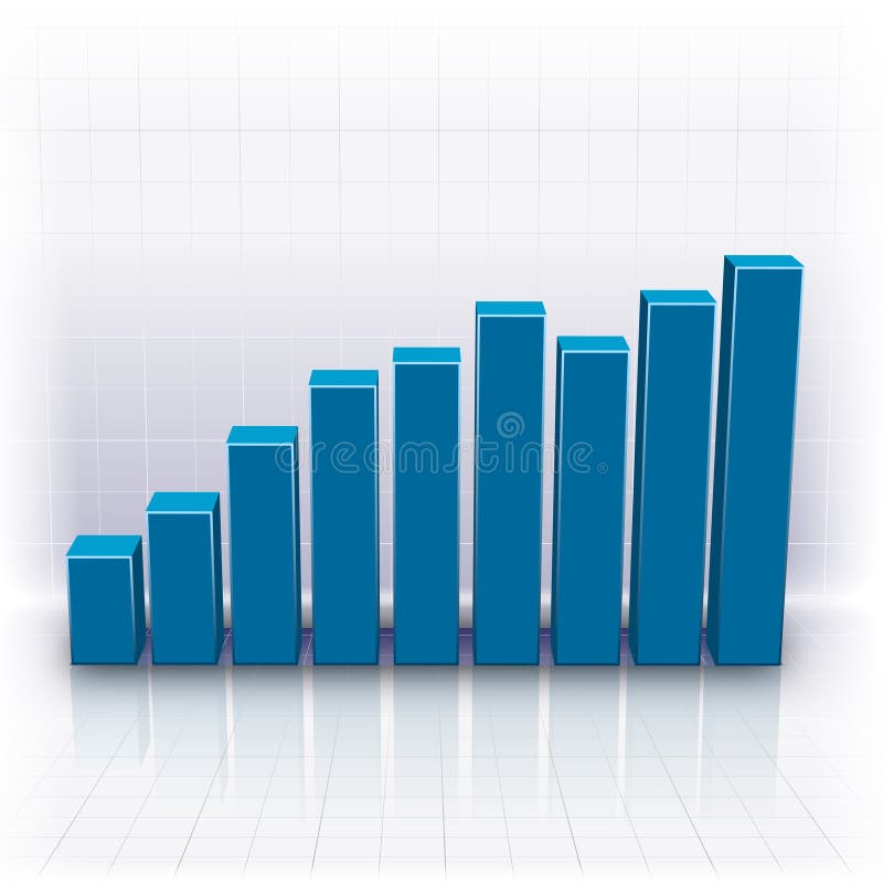 Blue bars stock illustration. Illustration of statistics - 12710455