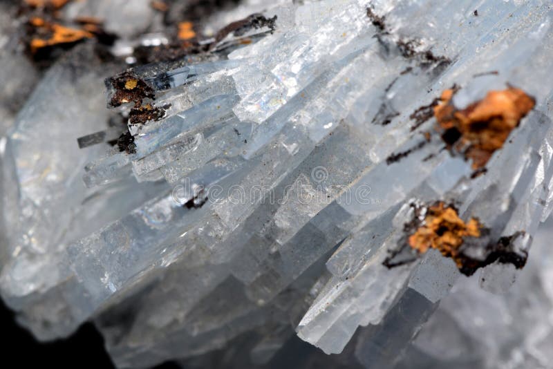 Blue Baryte Cluster Closeup Stock Image - Image of stone, geology ...