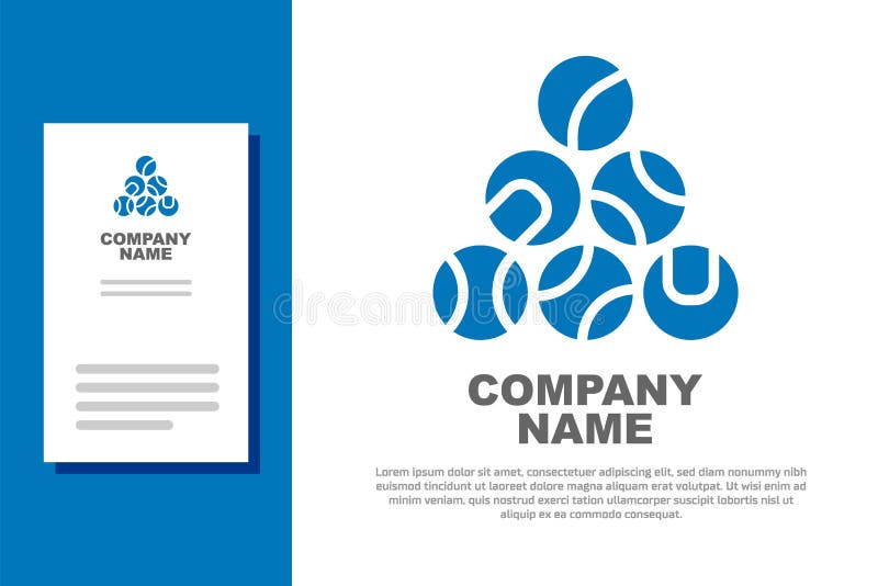 Blue Baseball Ball Icon Isolated on White Background. Logo Design ...