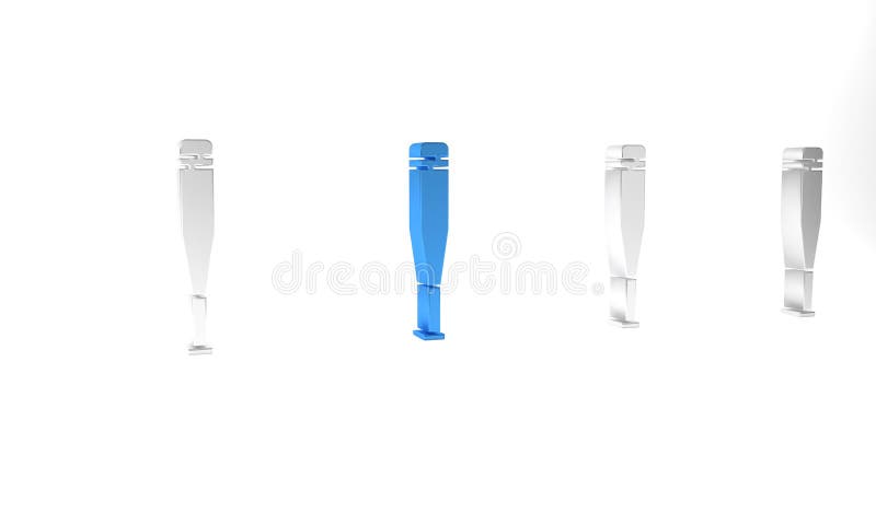 Blue Baseball Bat Icon Isolated on White Background. Minimalism Concept ...
