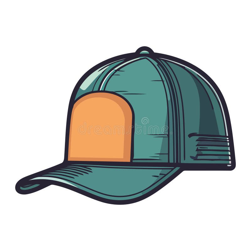 Blue Baseball Cap Design Icon Stock Vector - Illustration of uniform ...