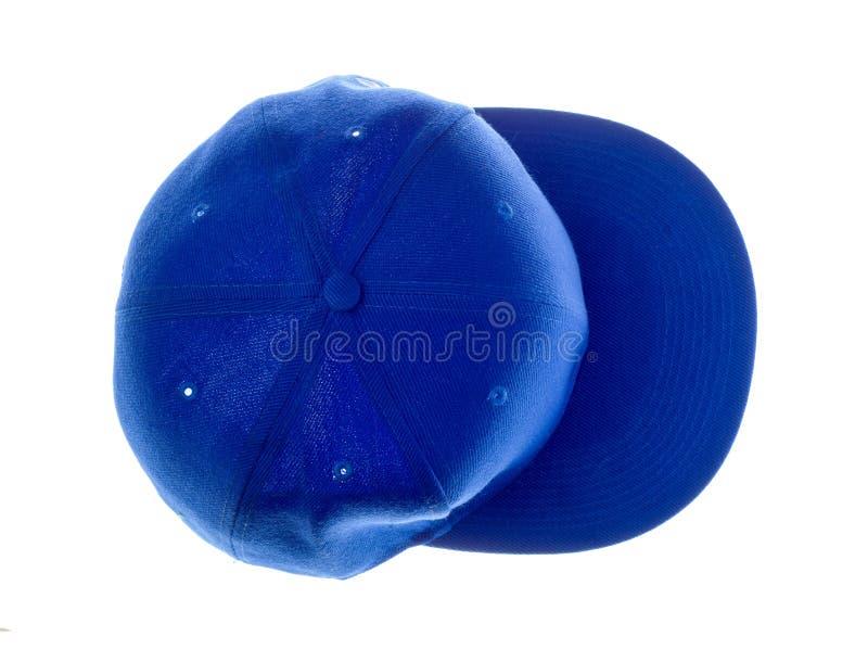 Blue Baseball Cap Isolated on White Stock Photo - Image of baseball ...