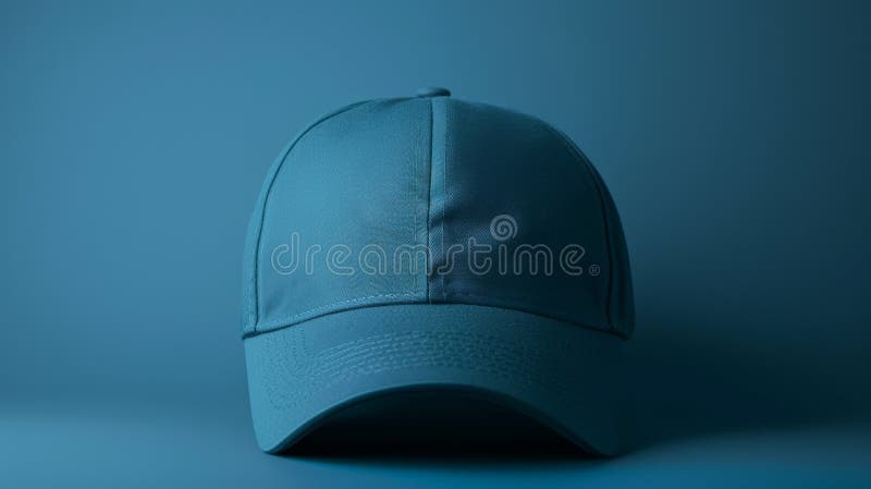 Blue Baseball Cap on Monochromatic Background, Product Photography ...