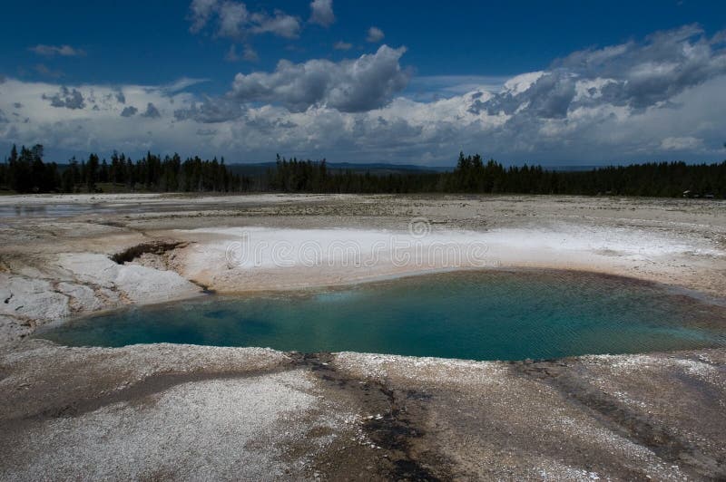 Blue basin stock image. Image of pool, basin, volcano, yellowstone - 202693