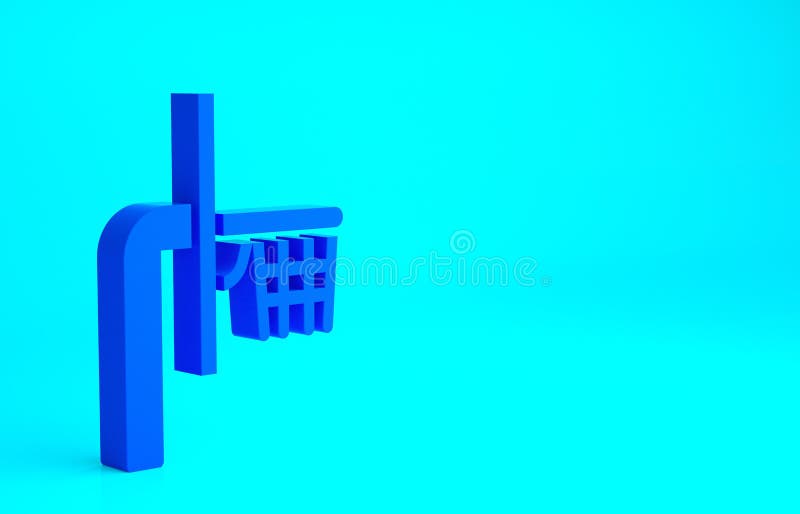 Blue Basketball Backboard Icon Isolated On Blue Background. Minimalism ...