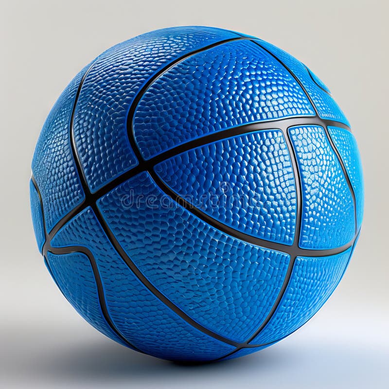 A Blue Basketball Ball on a White Surface Stock Photo - Image of ...